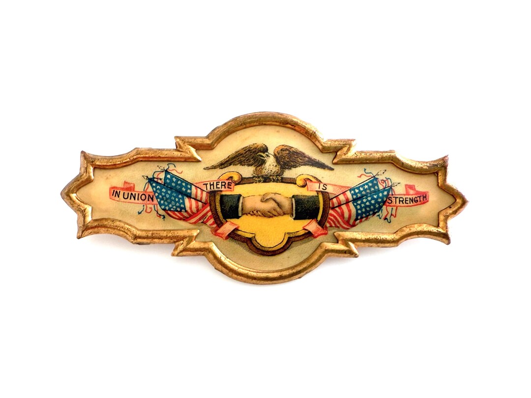 Antique Odd Fellow Fraternal Pin in Union There is Strength Circa Late ...