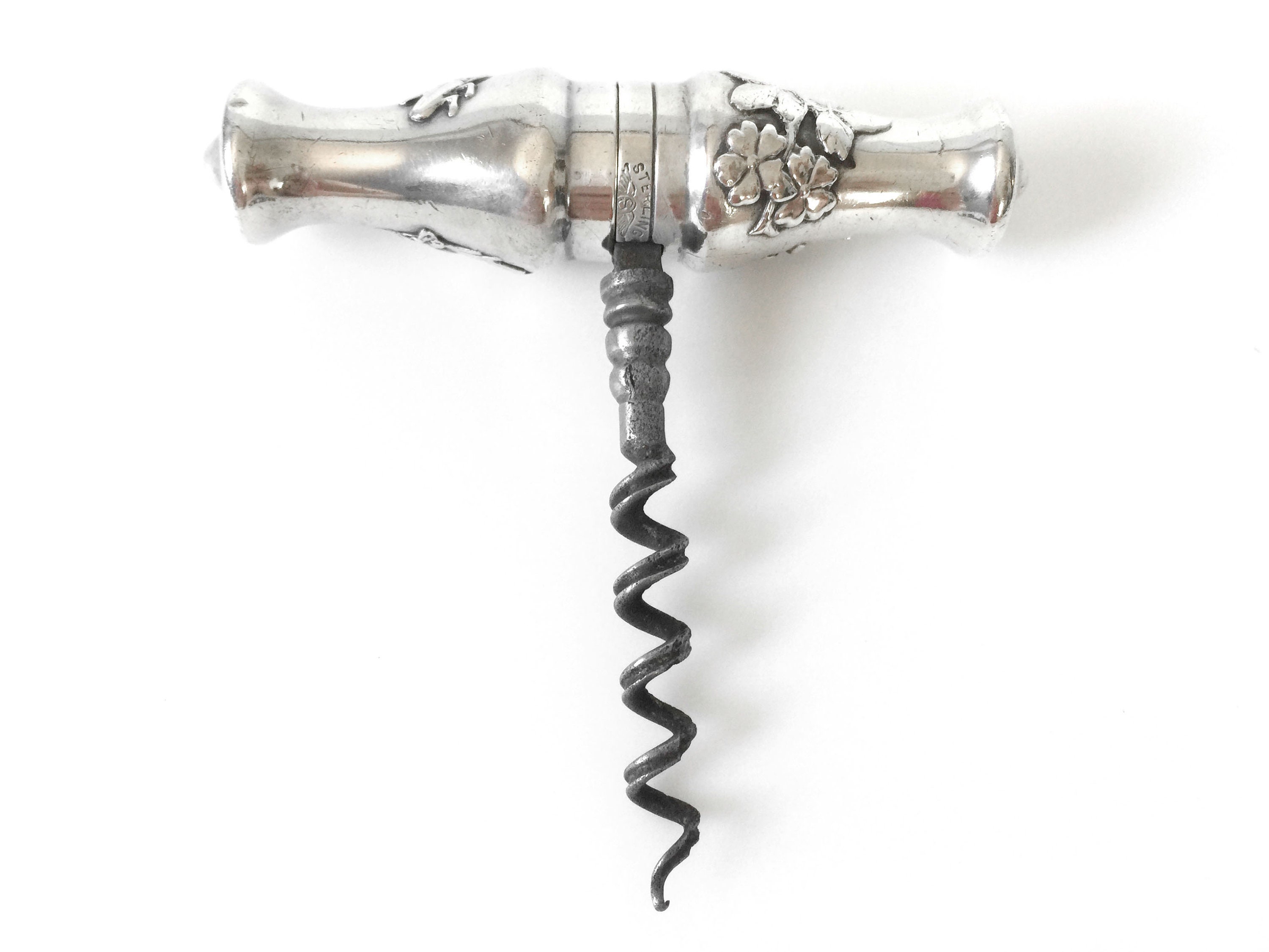 Shiebler Sterling Silver Pocket Roundlet Corkscrew / Wine Opener With ...