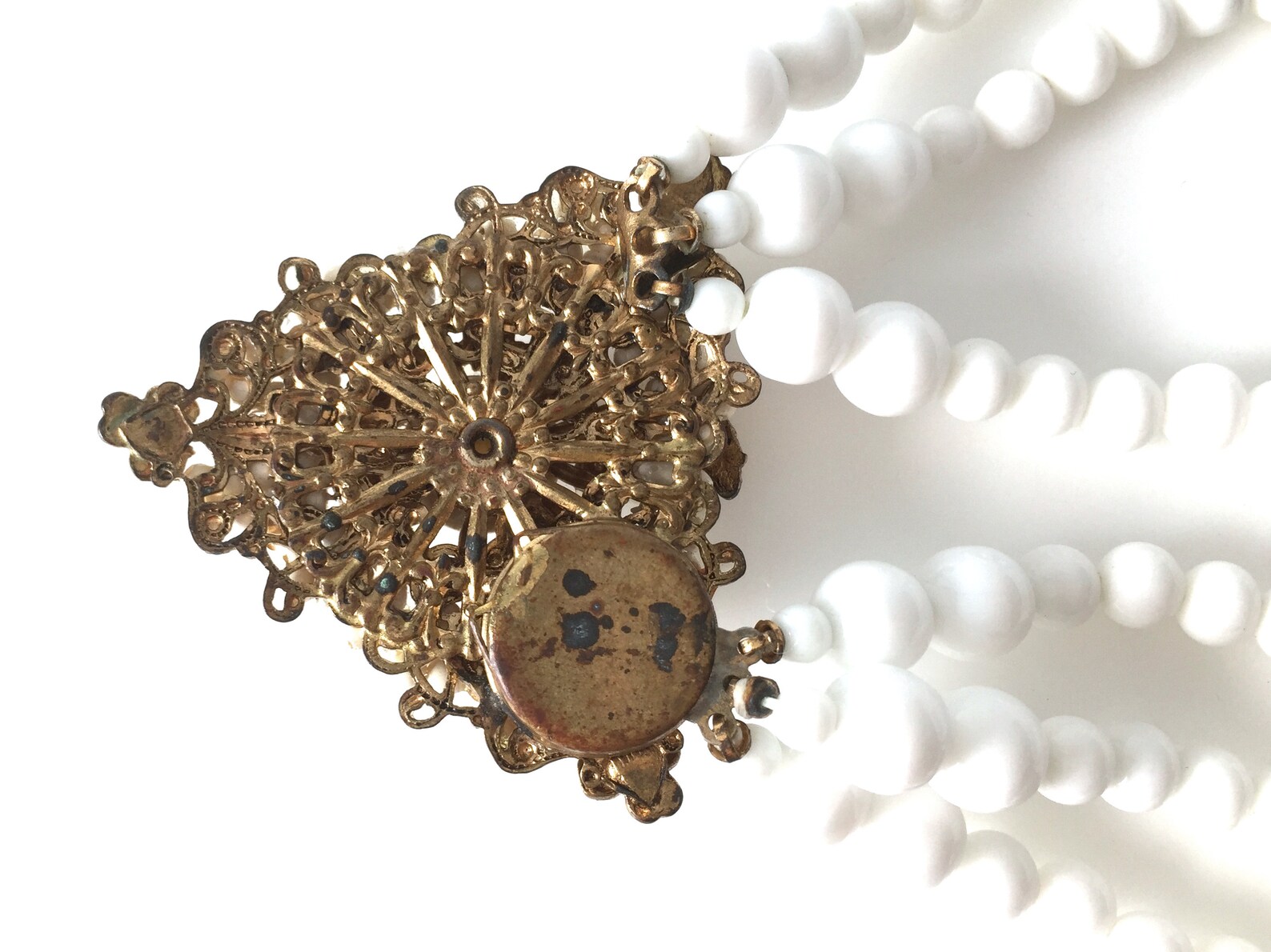 Miriam Haskel Style White Bead Necklace - Etsy