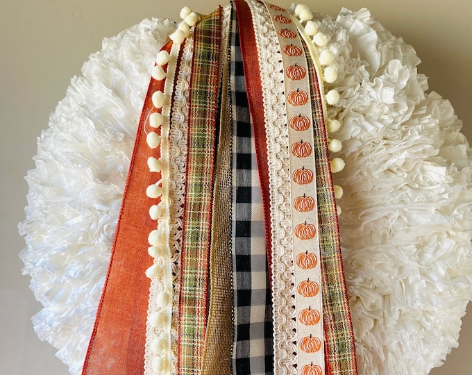 Pumpkin Spice Ribbon Set, Ribbon Set for Fall Decor and Wreaths, Ribbon ...