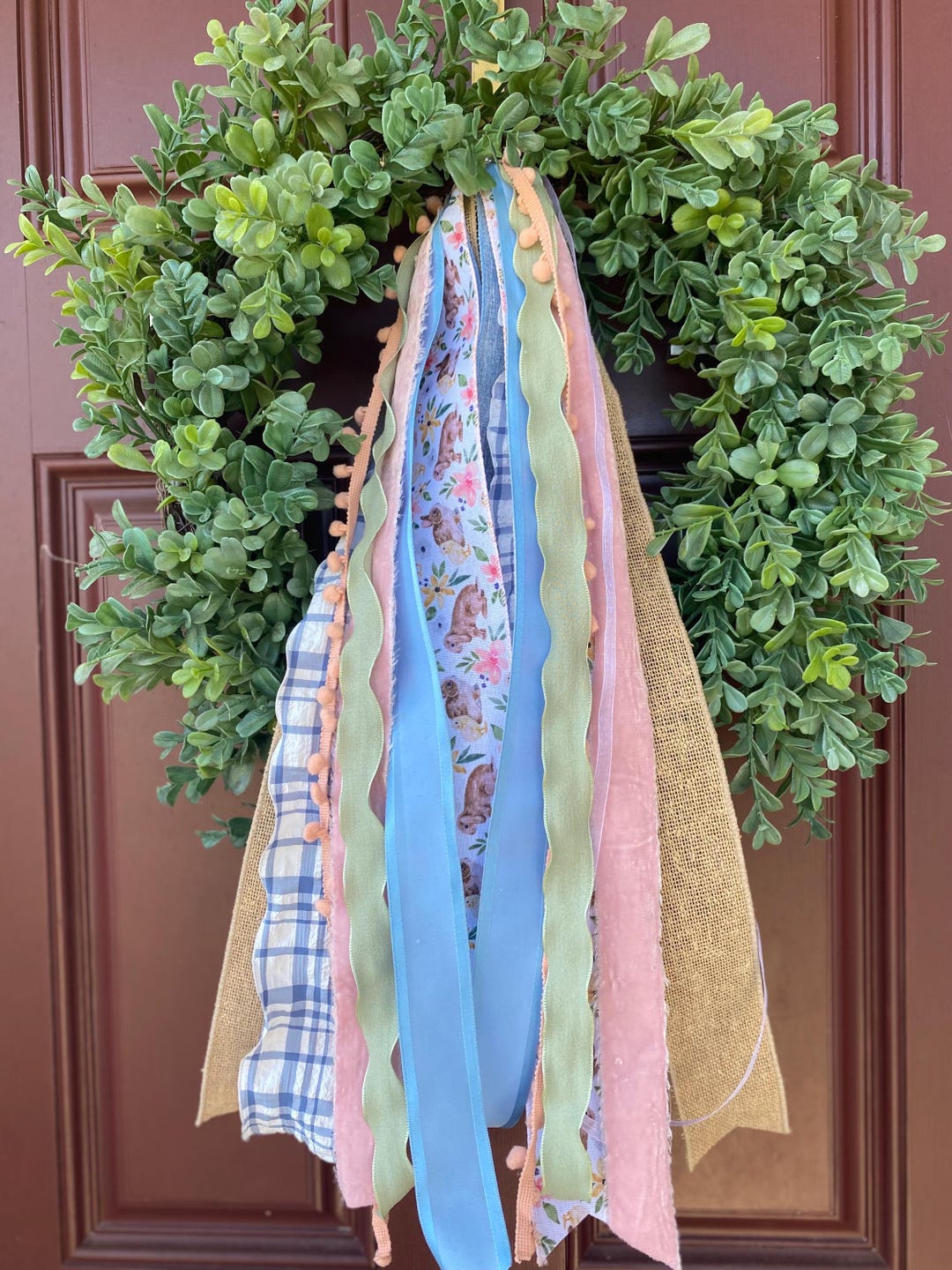 Spring Bunny Ribbon Set, Easter Ribbon Set, Topiary Bunny, Easter ...