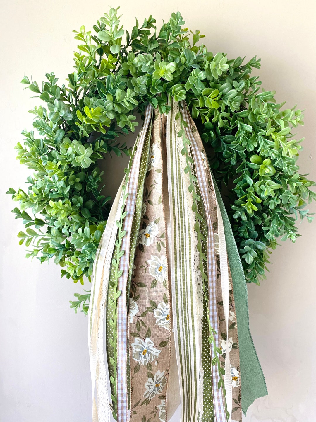 Magnolia Ribbon Set, Summer Ribbon Set, Ribbons for Wreath, Magnolia ...