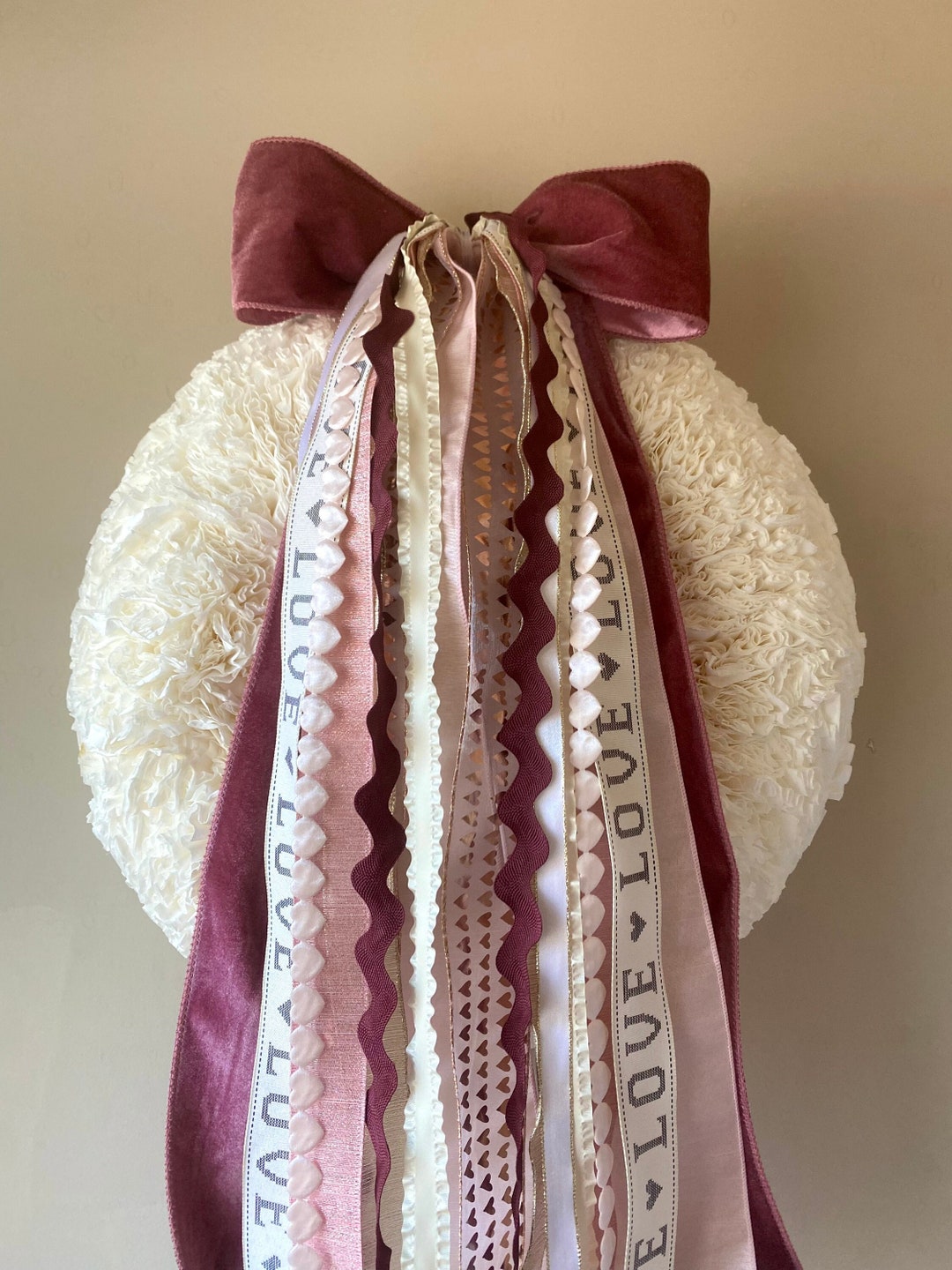 Lover Ribbon Set, Bow for Wreath, Ribbon Set, Valentine’s Day Ribbon ...