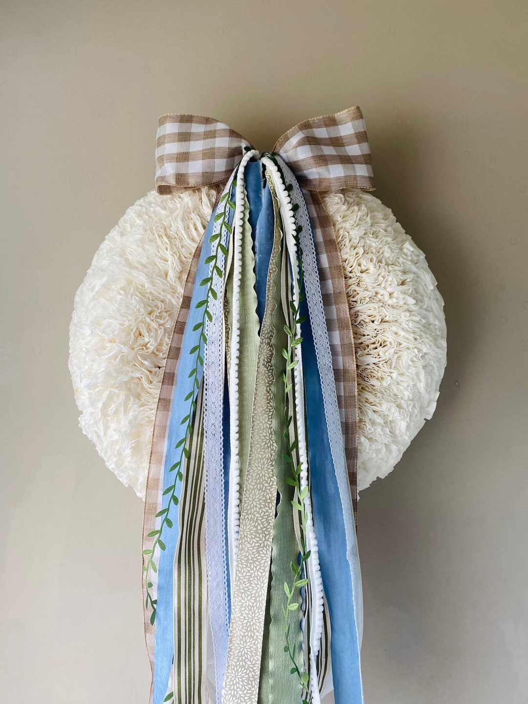 Cozy Cottage Ribbon Set, Coffee Filter Wreath Ribbon, Bow for Wreath ...