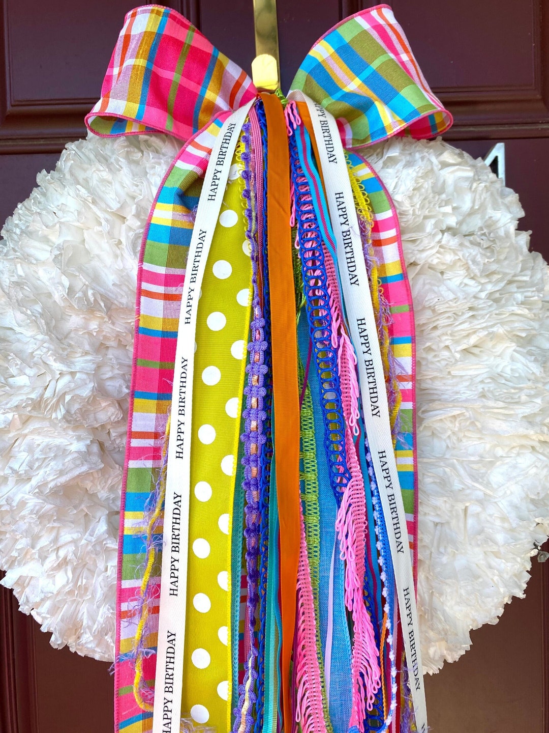 Happy Birthday Ribbon Set, Happy Birthday Bow, Ribbon Set, Ribbon ...