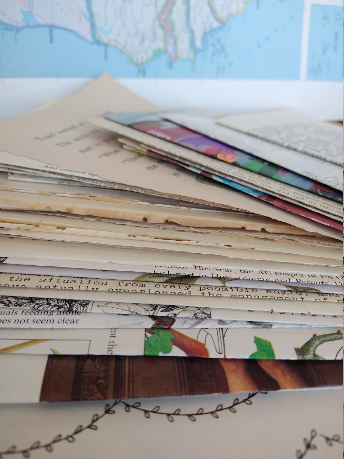 Vintage Book Pages Bundles - Etsy