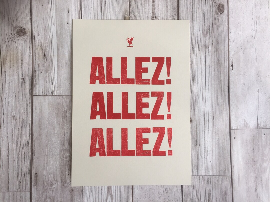 Allez Allez Allez Liverpool Football LFC Football Print Soccer Print ...