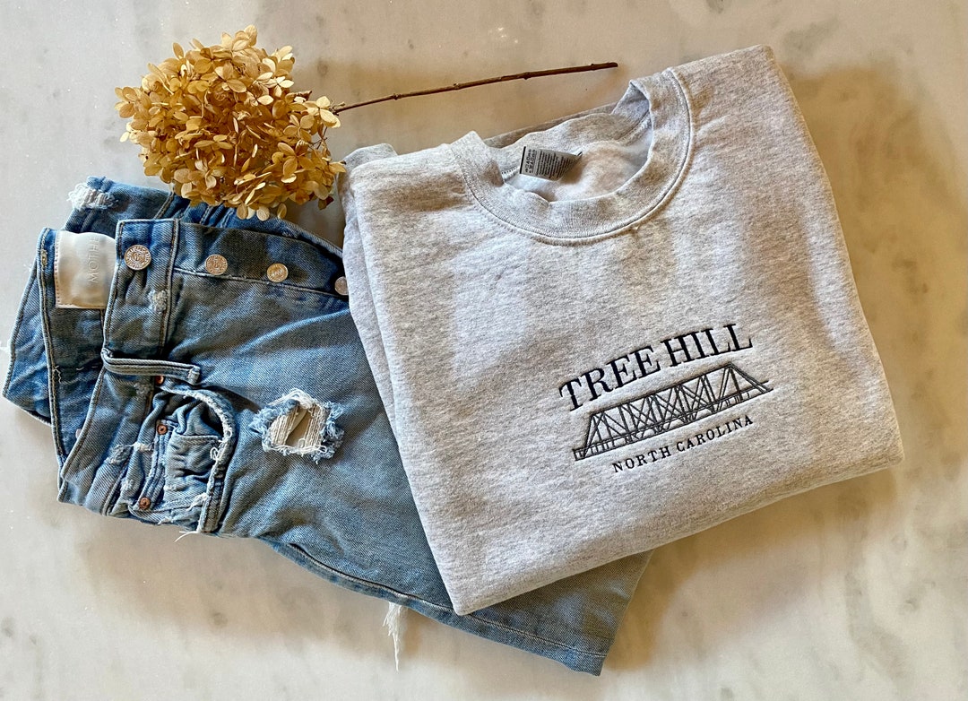 Tree Hill Embroidered Crewneck Sweatshirt - OTH Fan Apparel - Etsy