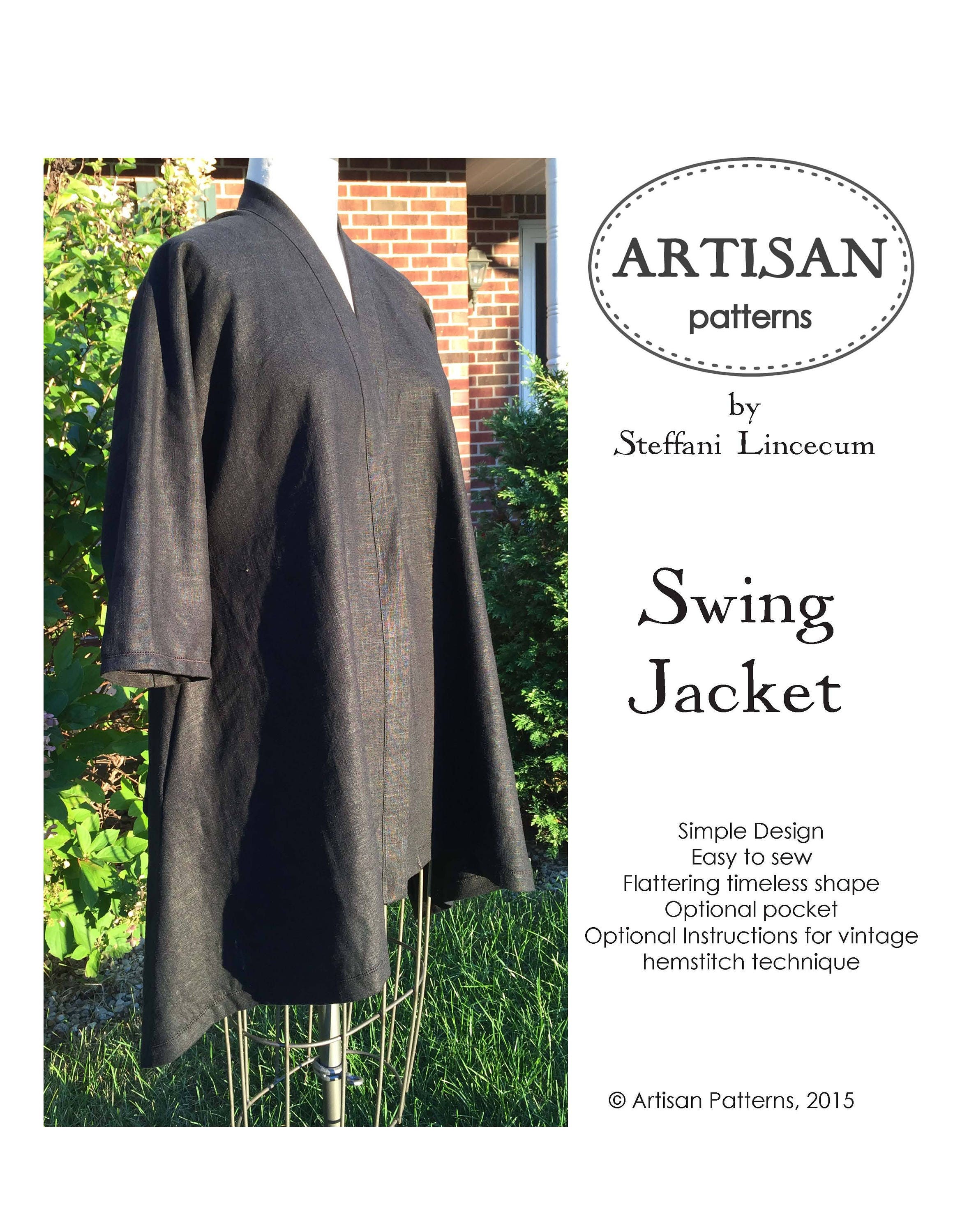 Swing Jacket PDF Pattern (print at Home Version) - Etsy