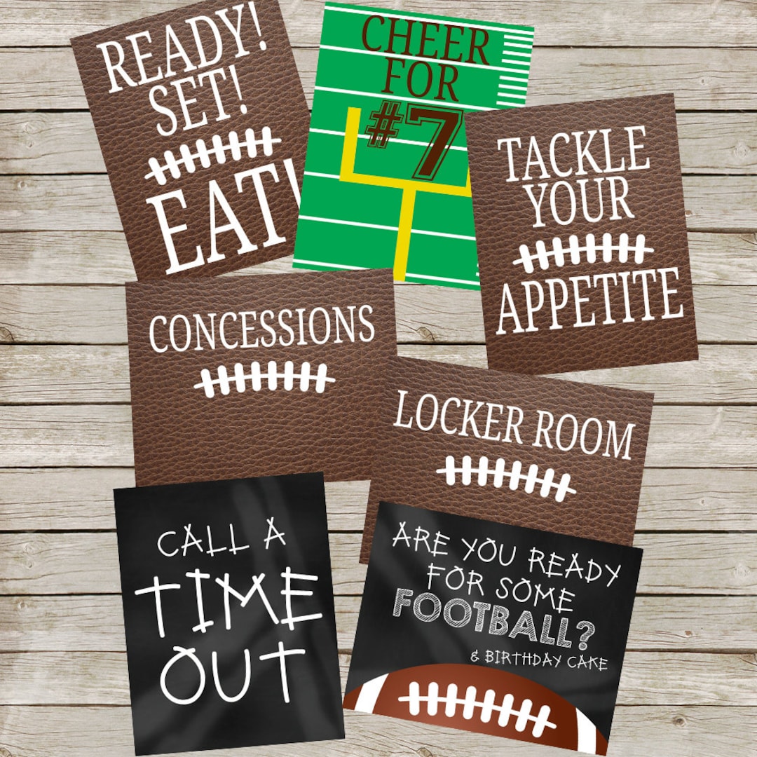 Football Posters 11x14 PIY Files ~ Football Printable ~ Birthday Party ...