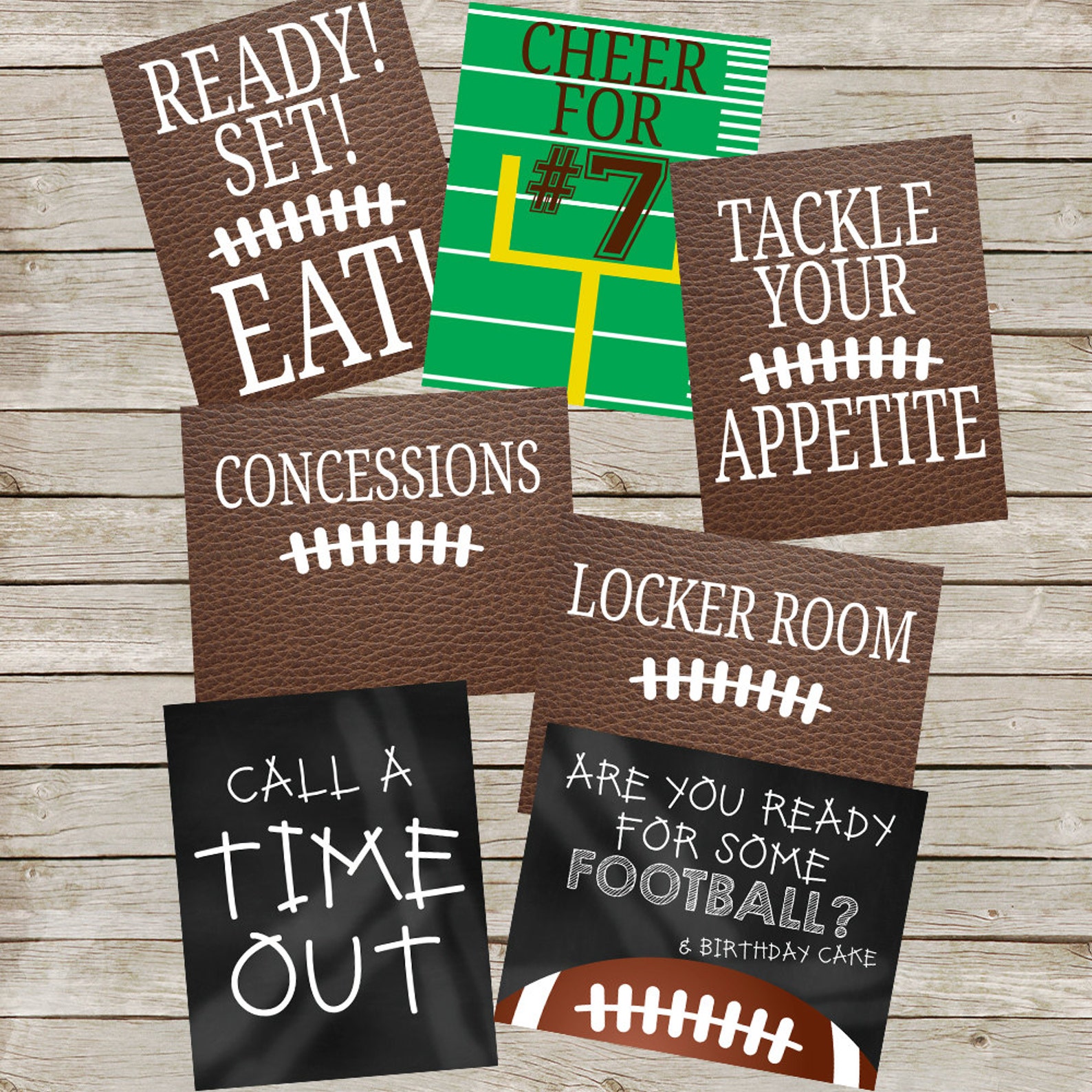 Football Posters 11x14 PIY Files Football Printable - Etsy