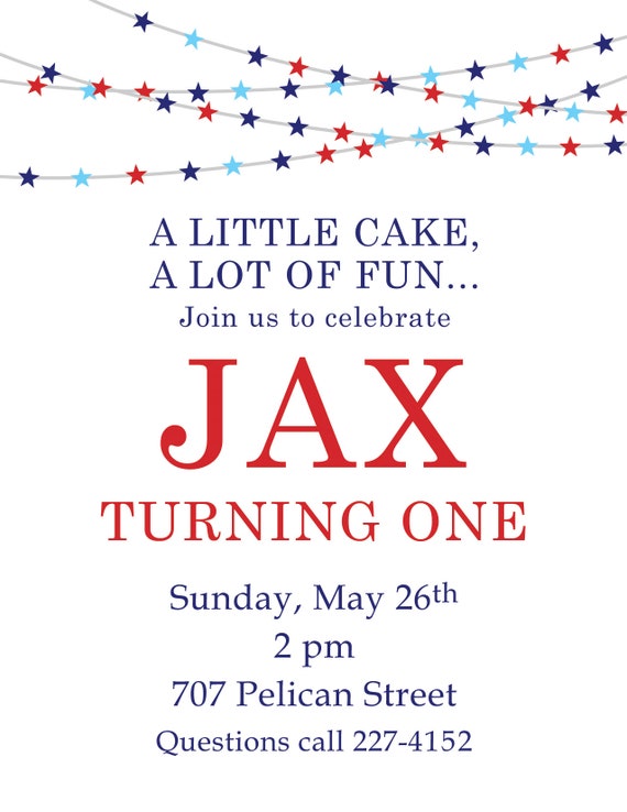 Printable Patriotic Invitations Stars And Stripes Fourth Of July