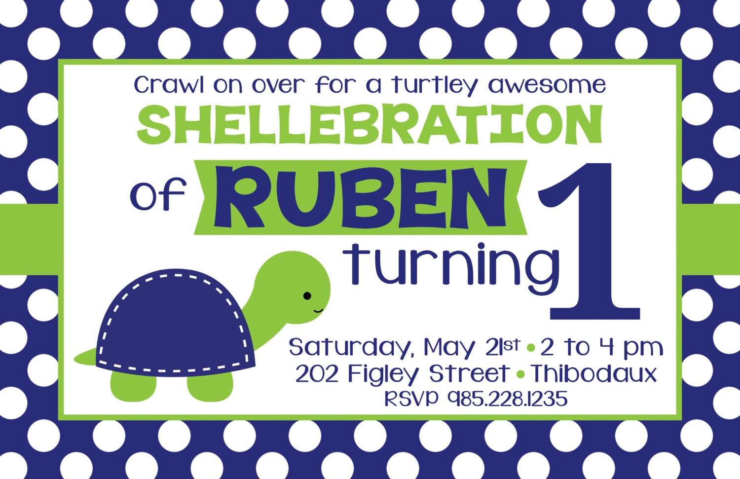 Turtle Invitation PIY File ~ Turtle Party ~ Turtle Printable Birthday ...