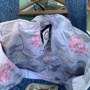 Ready to Ship Boho Denim Jean Tattered Frayed Fabric Purse Collage ...