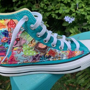 Patchwork Converse High Top Chuck Taylor Boho Hippie Boho - Etsy