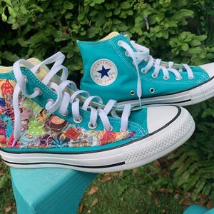 Patchwork Converse High Top Chuck Taylor Boho Hippie Boho - Etsy