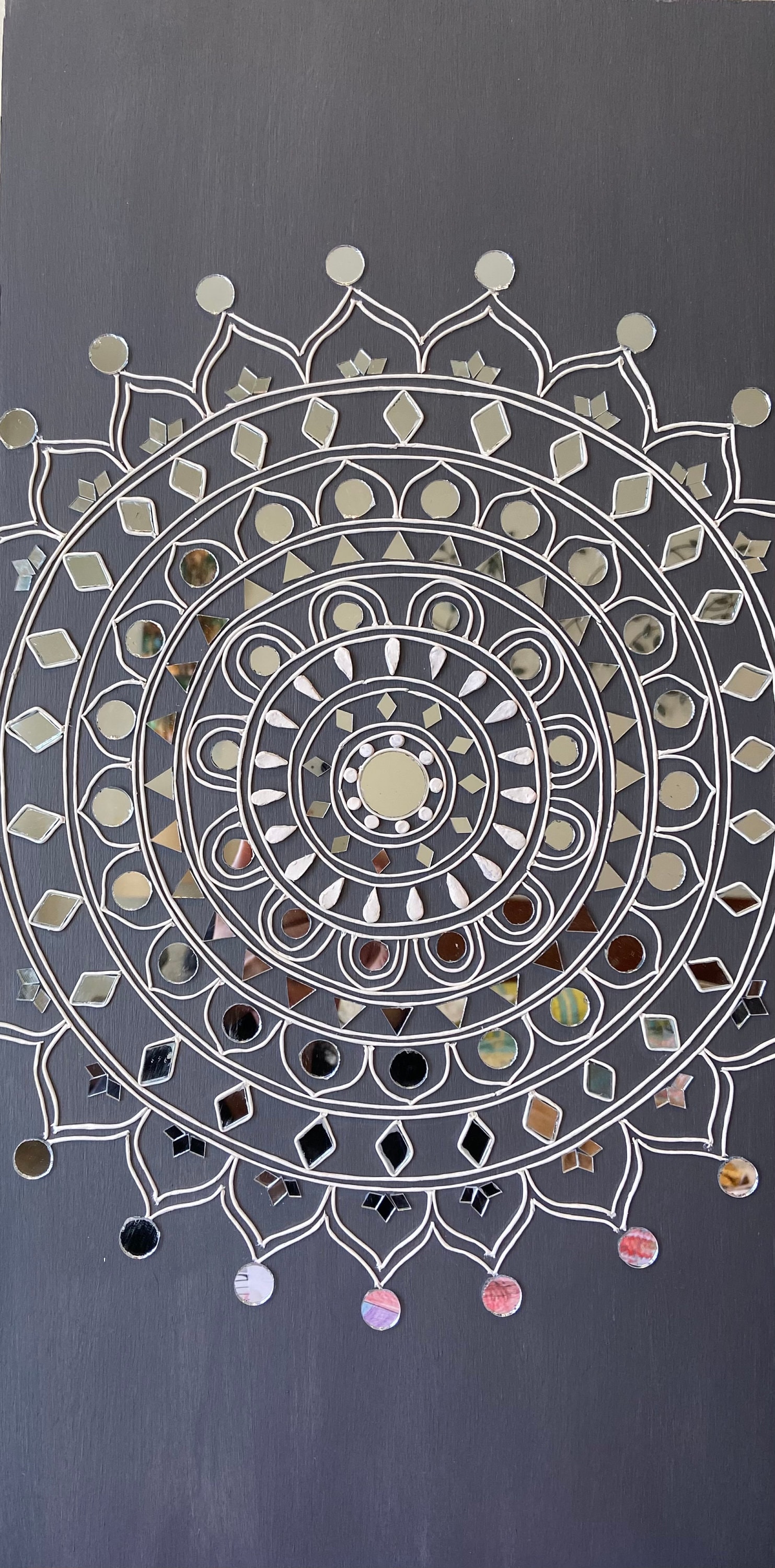 Mandala Art Mirror Art Clay and Mirror Art Mosaic Mirror Art Handmade ...