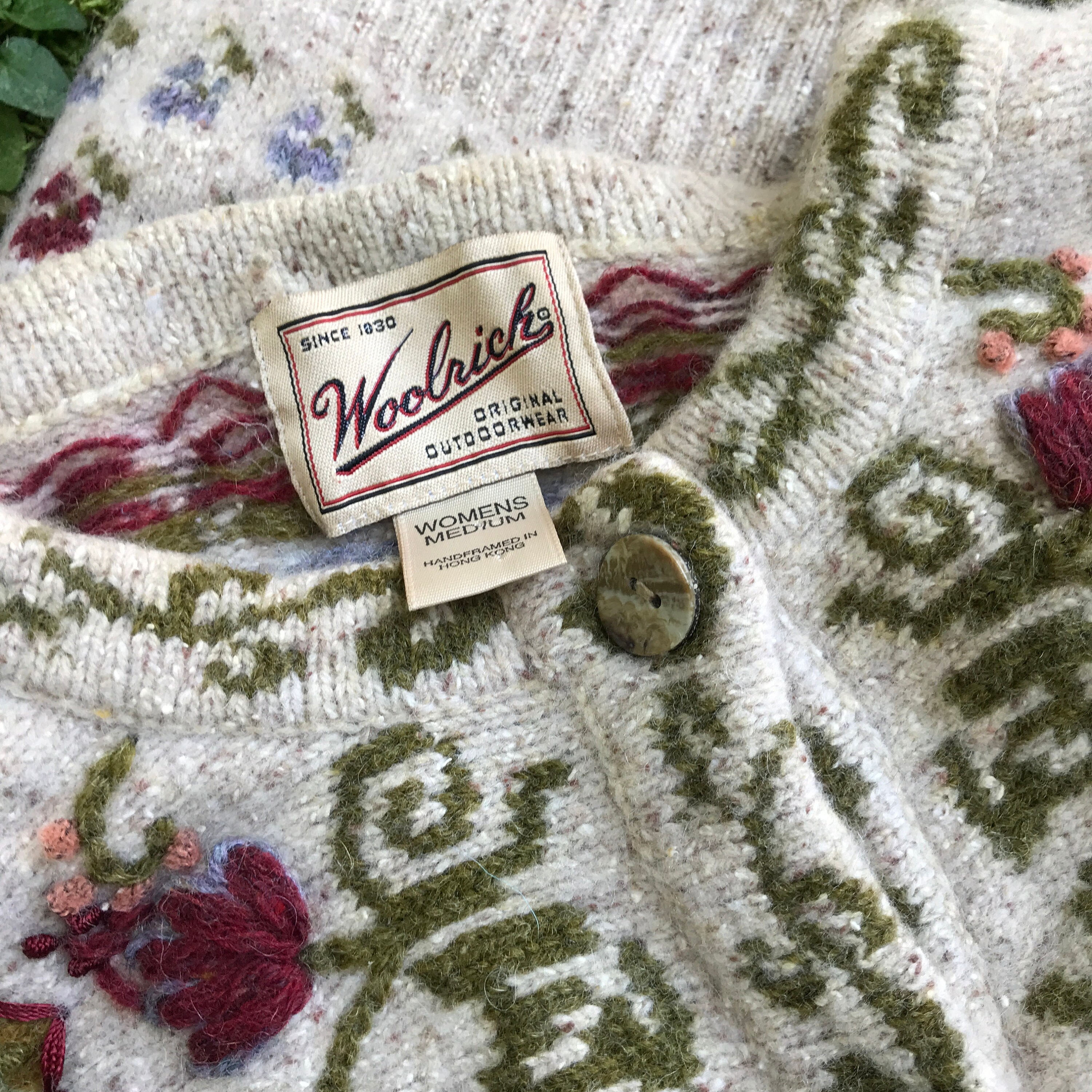 Vintage Embroidered Floral Cottagecore Wool Cardigan - Etsy