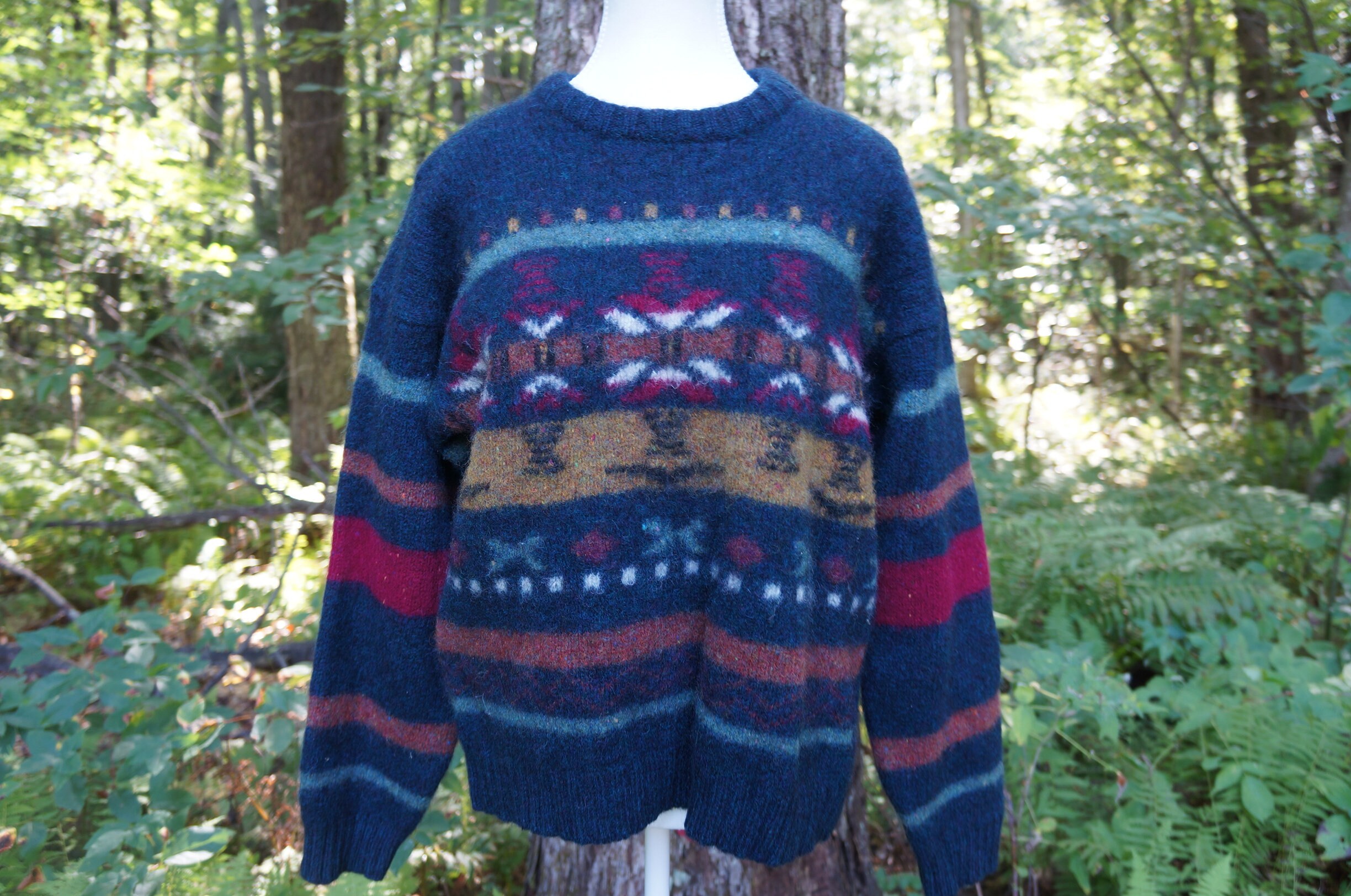 Vintage Cottagecore Grandpa Sweater 100% SHETLAND WOOL Ugly - Etsy
