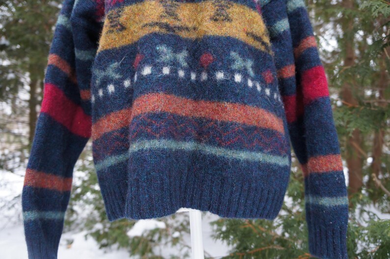 Vintage Cottagecore Grandpa Sweater 100% SHETLAND WOOL - Ugly Xmas ...