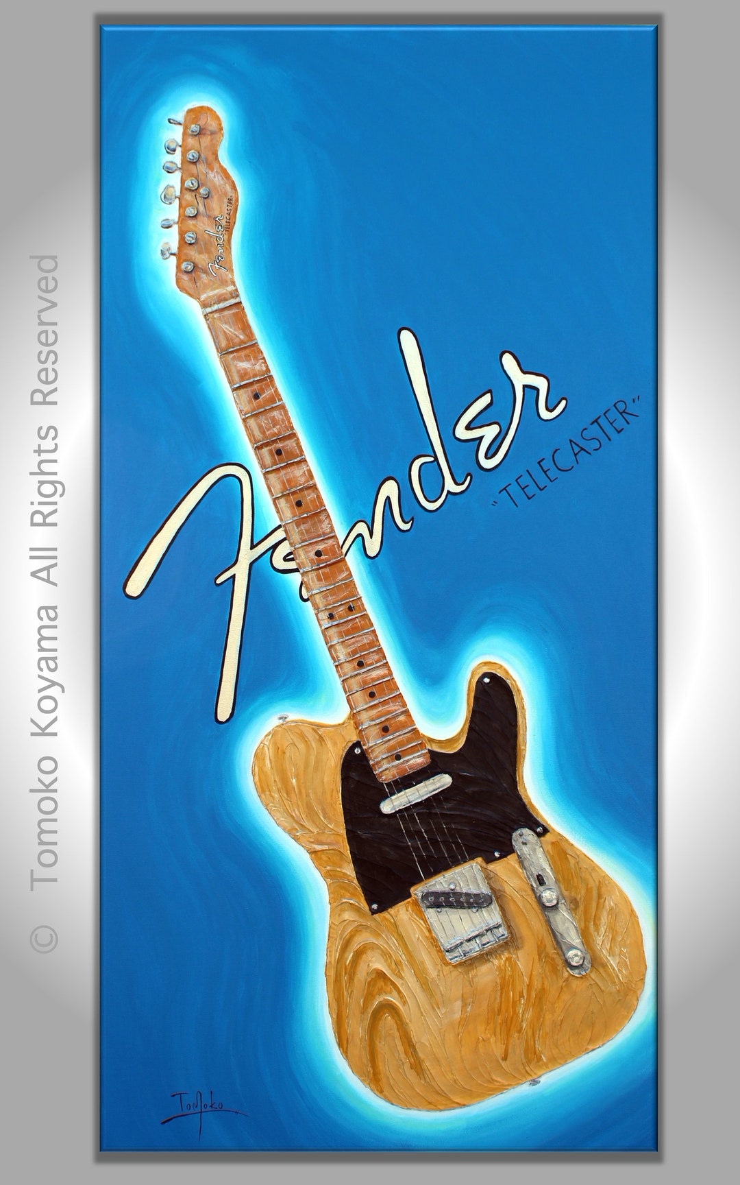 Original Painting on Canvas 24" X 48" ---fender Telecaster--- Home ...