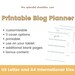 Printable Blog Planner | A4 & US Letter Blogger’s Content Planner ...