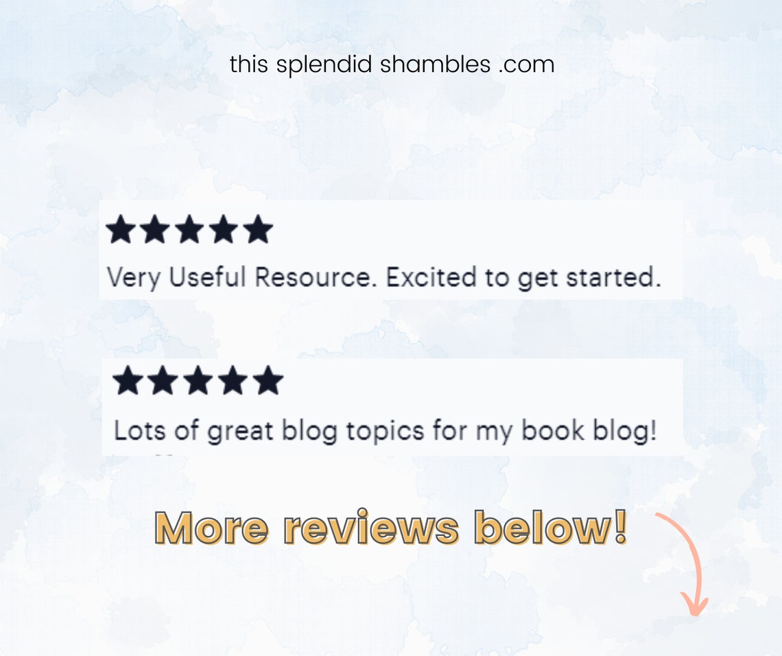 200 Book Blog Post Ideas Blogging for Beginners - Etsy