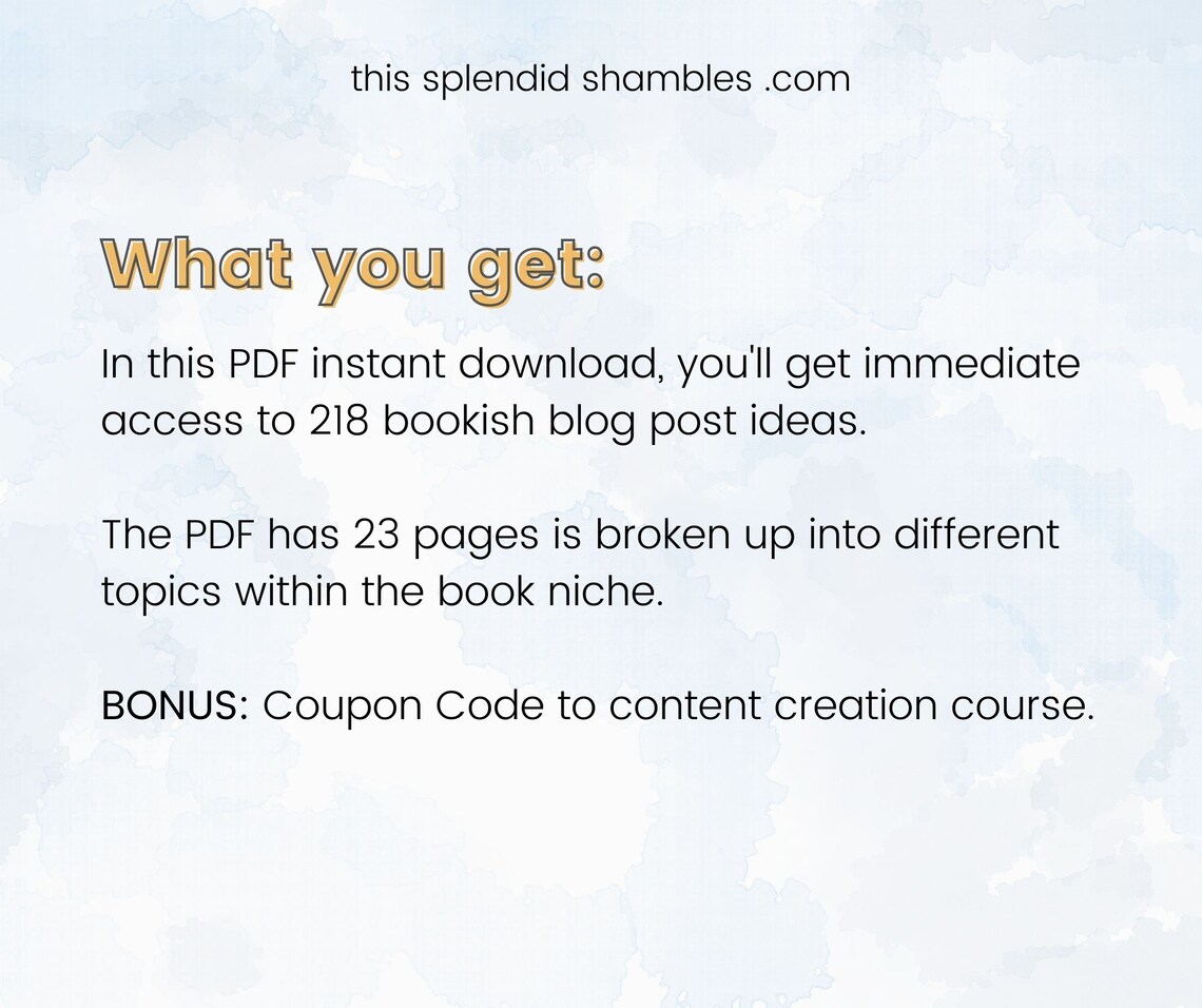 200 Book Blog Post Ideas Blogging for Beginners - Etsy