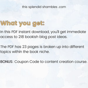 200+ Book Blog Post Ideas - Blogging for Beginners - Bookstagram Social ...