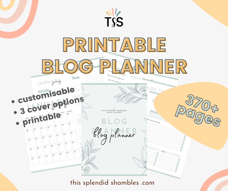 Printable Blog Planner | A4 & US Letter Blogger’s Content Planner ...