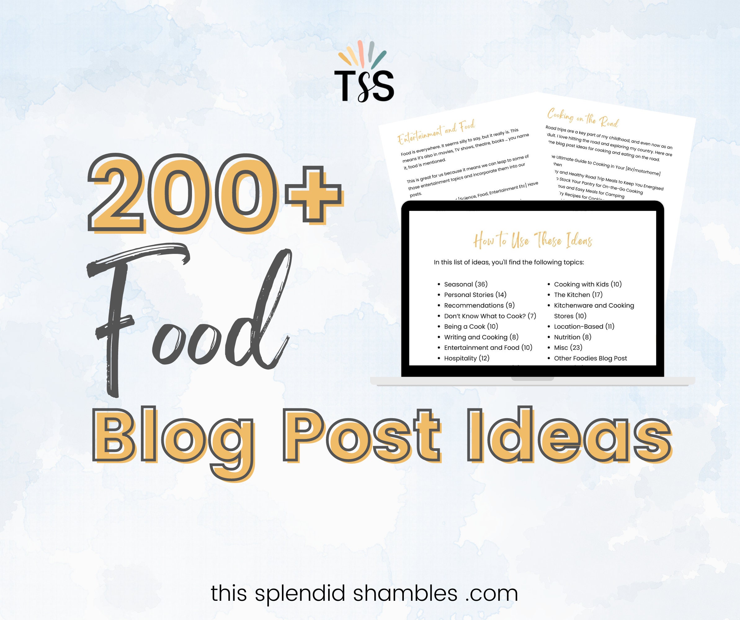 200+ Food Blog Post Ideas - Blogging for Beginners - Food & Cooking ...