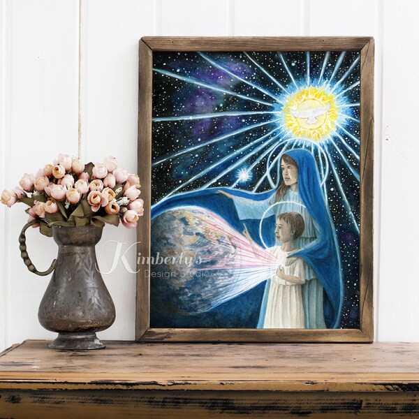 Virgin Mary Divine Mercy Art - Etsy