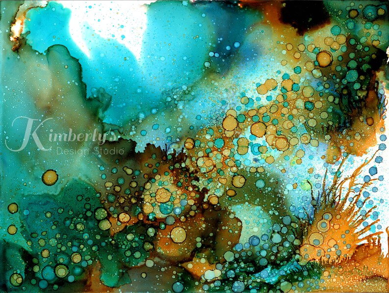 Autumn's Nebula, Alcohol Ink Fine Art Print/giclée Print - Etsy