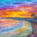 Tropical Beach Sunset, Alcohol Ink, Giclée Fine Art Print - Etsy