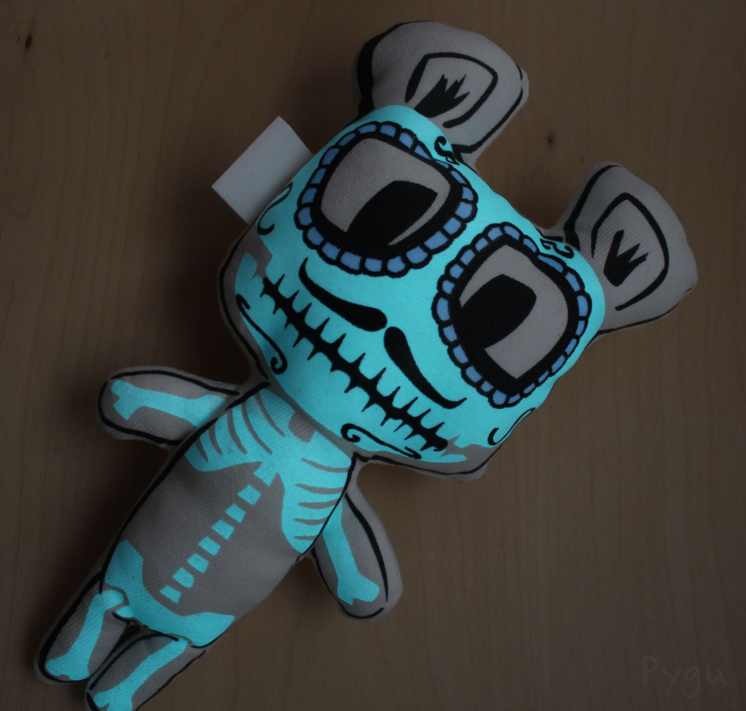 Violet Candy Skull Teddy Doll