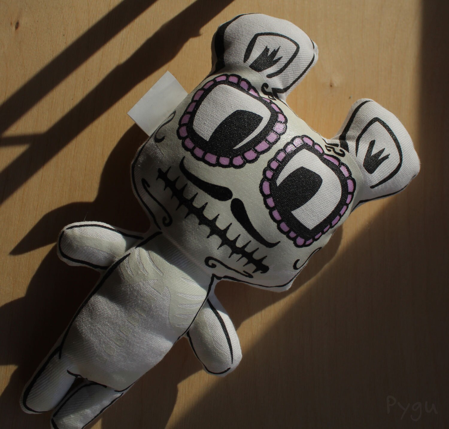 Violet Candy Skull Teddy Doll