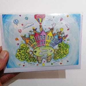 A6 Greeting Card With Image of a Bendy Bristol - Etsy