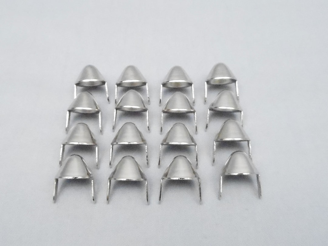 100 Silver SHORT English Cone Studs - Etsy
