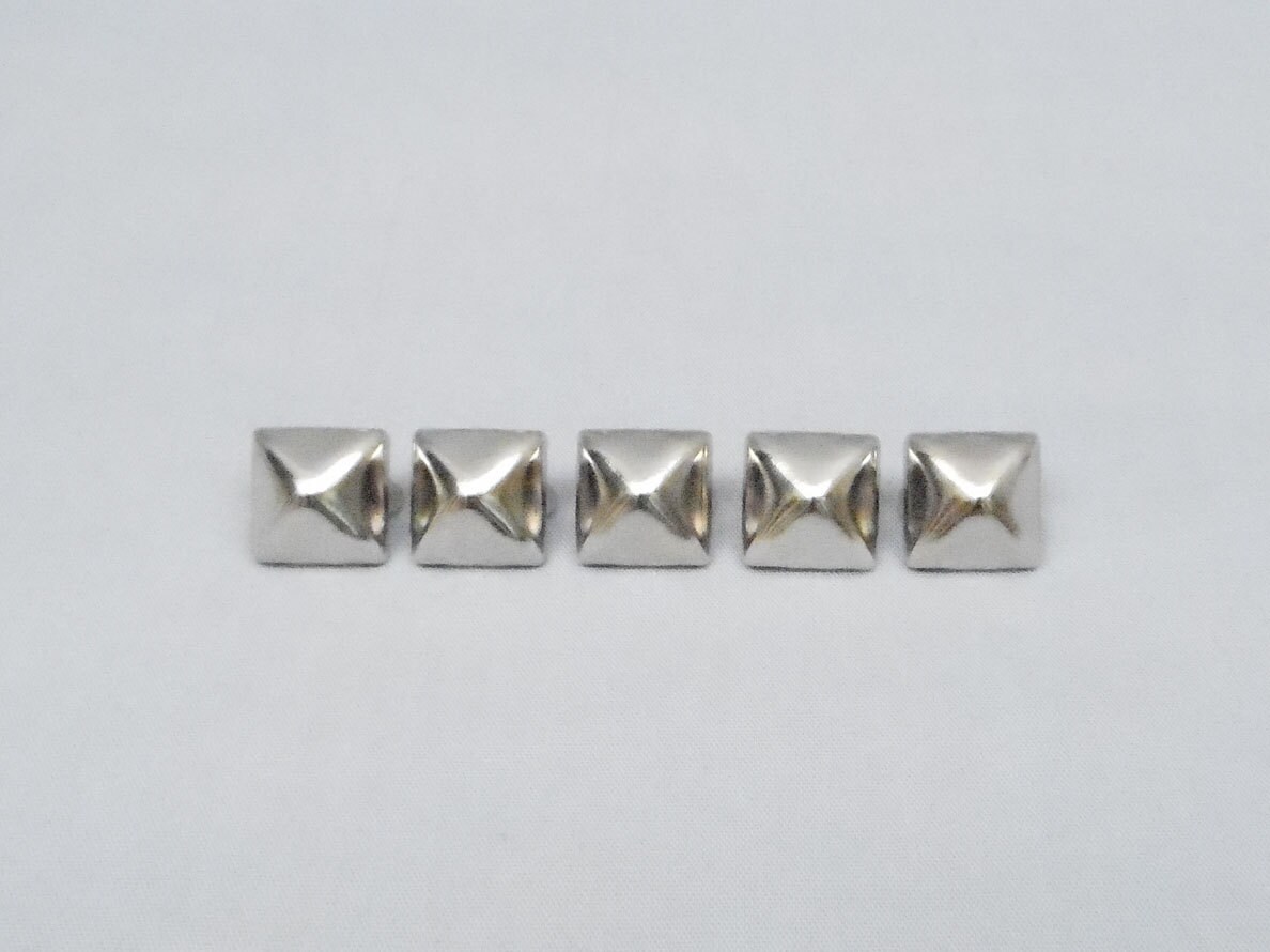 100 Silver Half Inch 12mm Pyramid Studs Made in the USA - Etsy