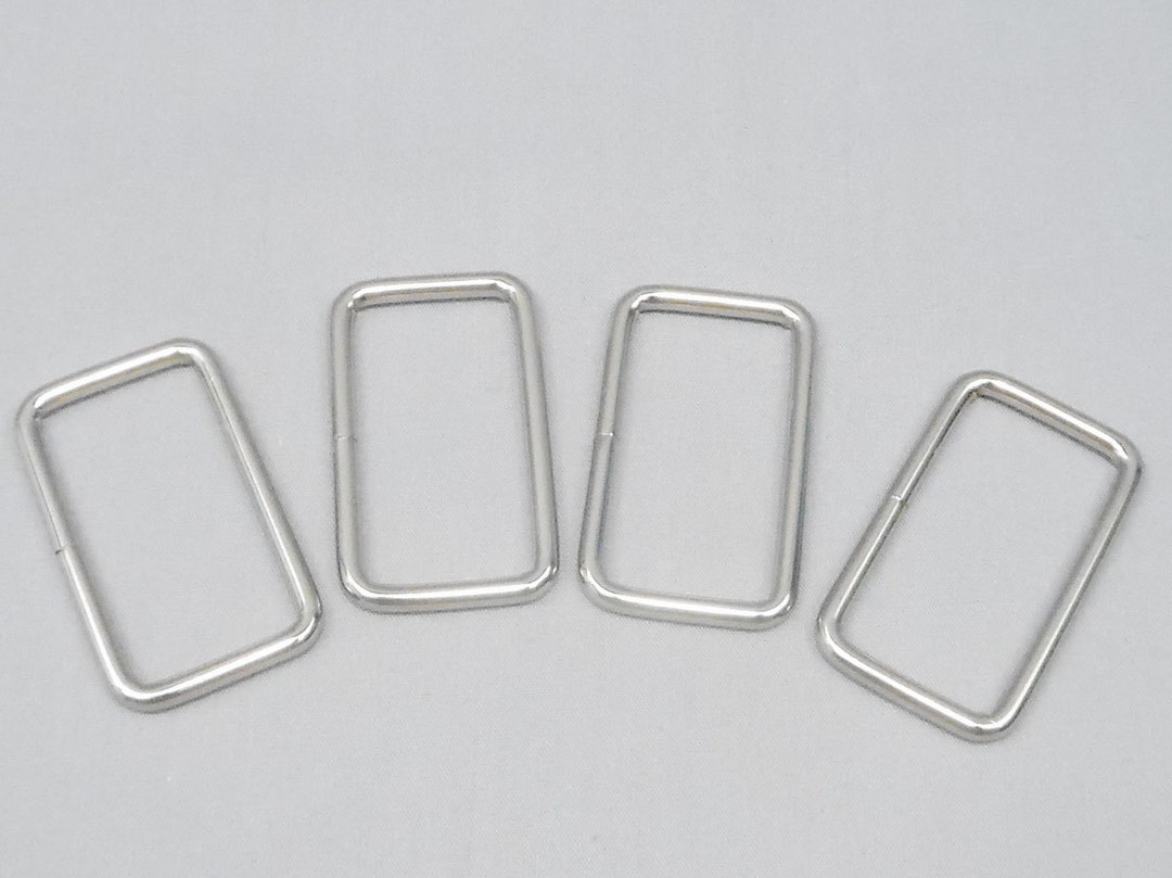 10 Silver 1.5 Inch 38mm Zinc Alloy Rectangle Rings - Etsy