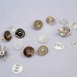 10 Silver 14mm Metal Magnetic Snaps Nickel Plated - Etsy