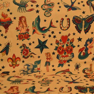 Tattoo Fabric - Etsy