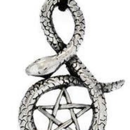 Pewter Snake Pentagram Gothic Pagan Wiccan Pentacle Pendent - Etsy