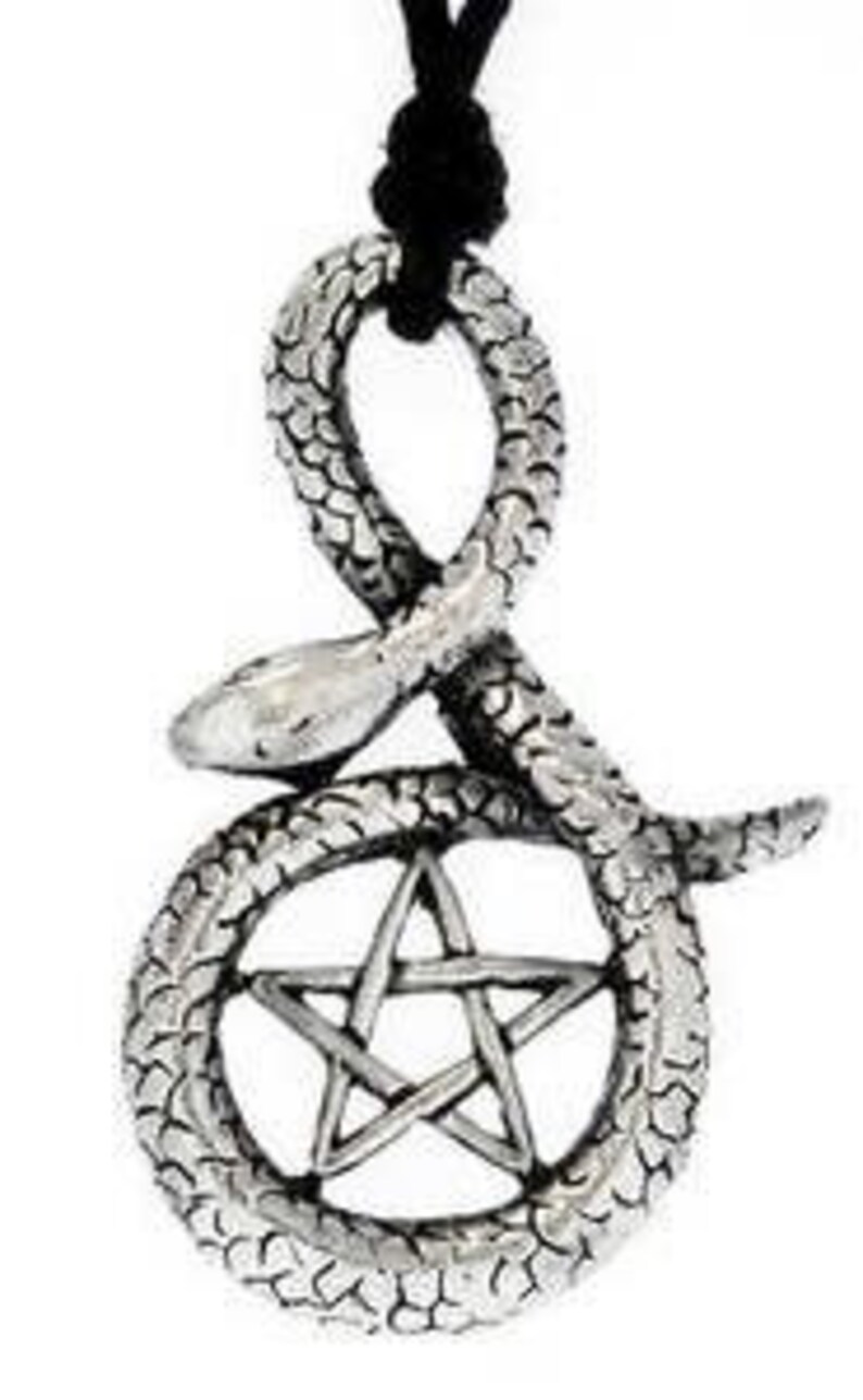 Pewter Snake Pentagram Gothic Pagan Wiccan Pentacle Pendent - Etsy