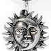 Pewter Sun Moon Face Lunar Solar Celestial Pagan Pendant 21E - Etsy
