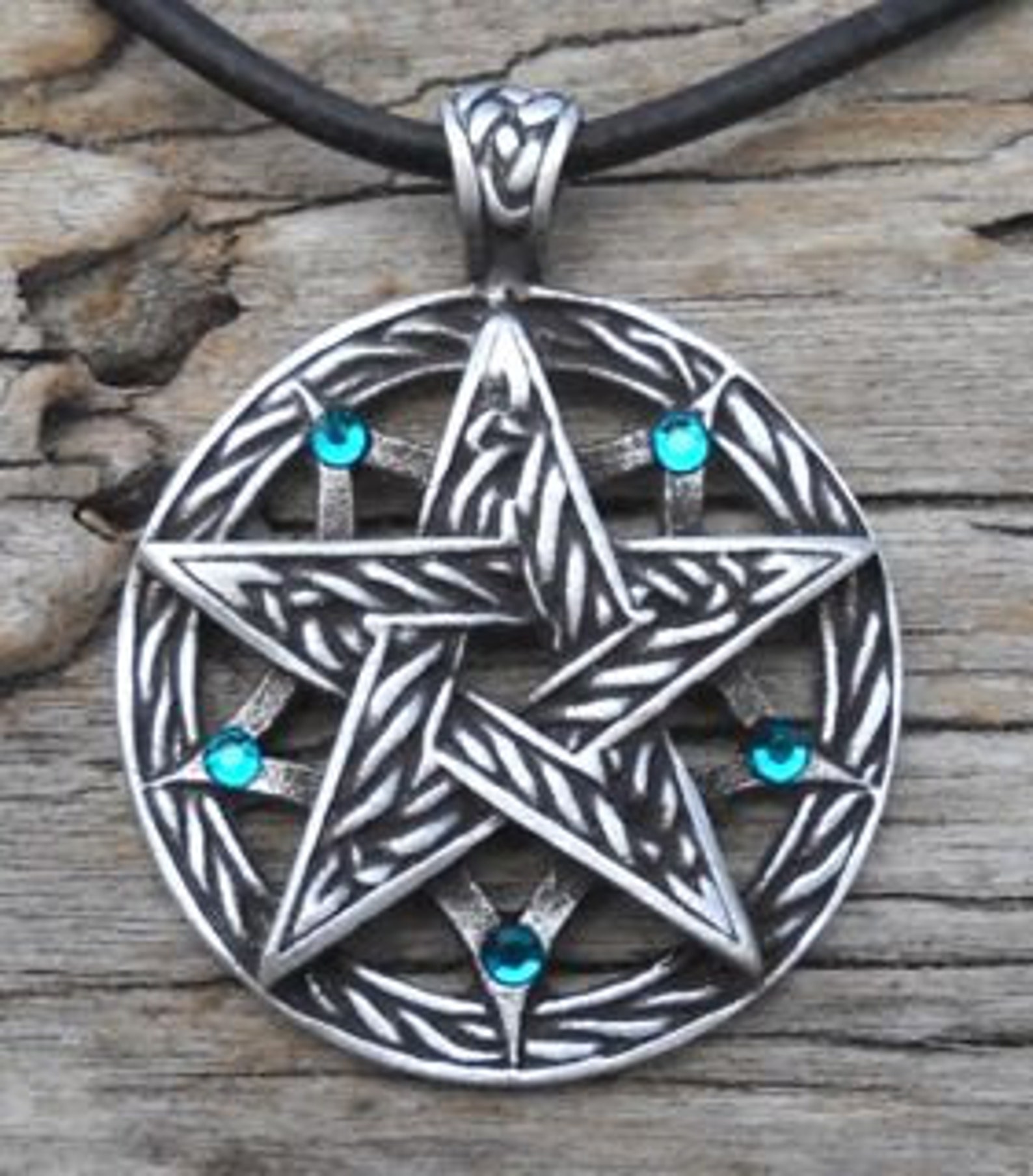 Pewter Double Pentagram Celtic Pagan Pentacle Pendant With - Etsy