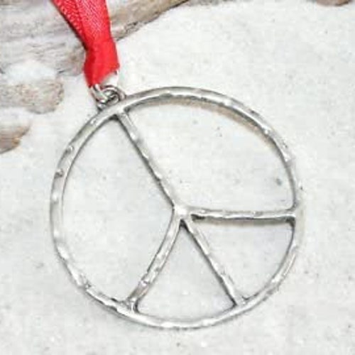 Iridescent Peace Sign Ornament - Etsy