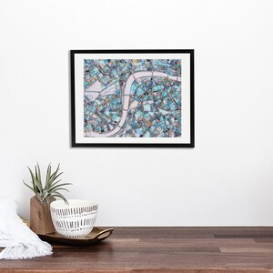 London Map, Abstract Wall Art, London City Maps, Travel Gifts, 11x14 ...