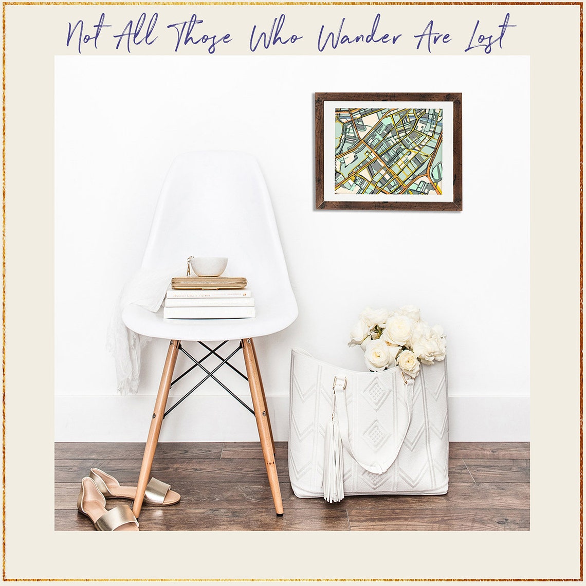 Boston South End Art Print, Boston Map, Housewarming Gift, Boston Home ...