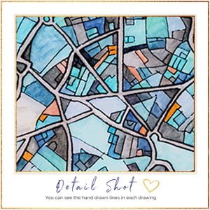 London Map, Abstract Wall Art, London City Maps, Travel Gifts, 11x14 ...